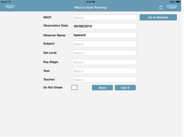 i-WIGT iPad Application | i-WIGT iPad | iPad and Web-Based Application